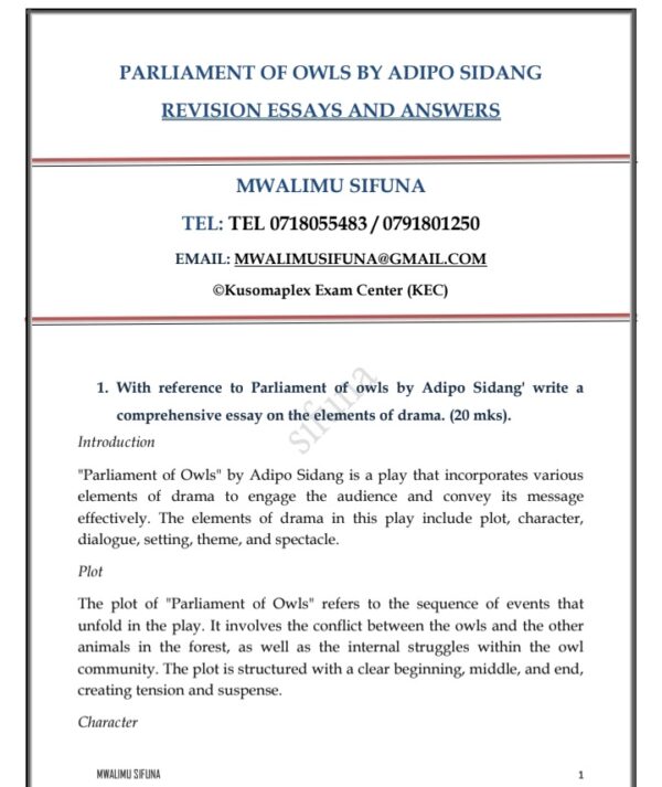 The Samaritan Essays questions with answers