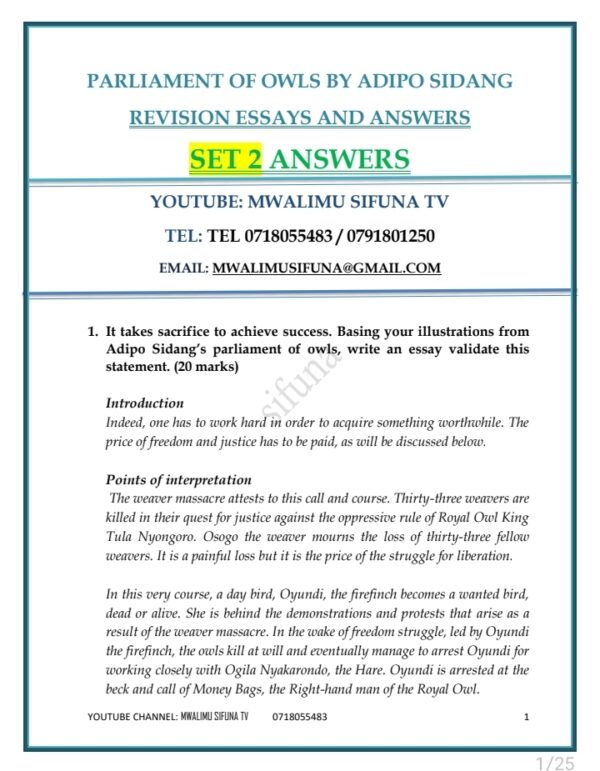 The Samaritan Essays questions with answers