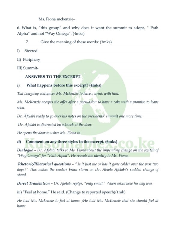 The Samaritan Guide Notes