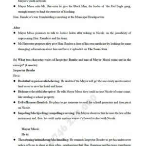 The Samaritan Excerpts with answers