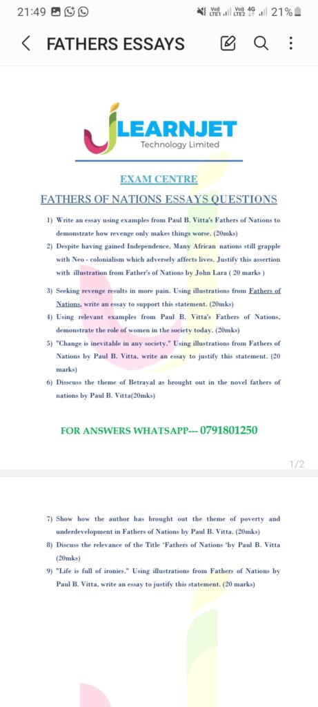 The Samaritan Essays questions with answers