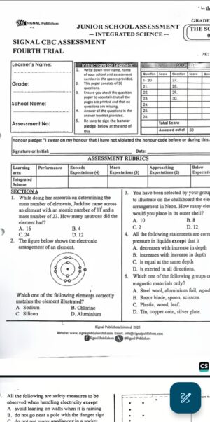Signal assessment grade 9 exams
