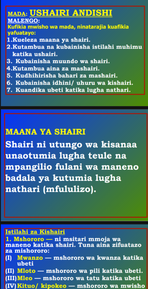 Ushairi Notes